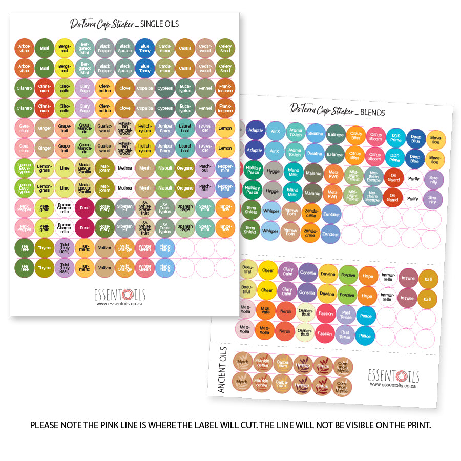 Bottle Cap Stickers for doTERRA oils - up to Jan 2024 – essentoils.co.za