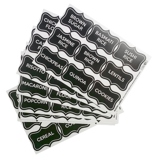 Pantry Labels - Kitchen - Set of 72 Adhesive Vinyl Labels – essentoils ...